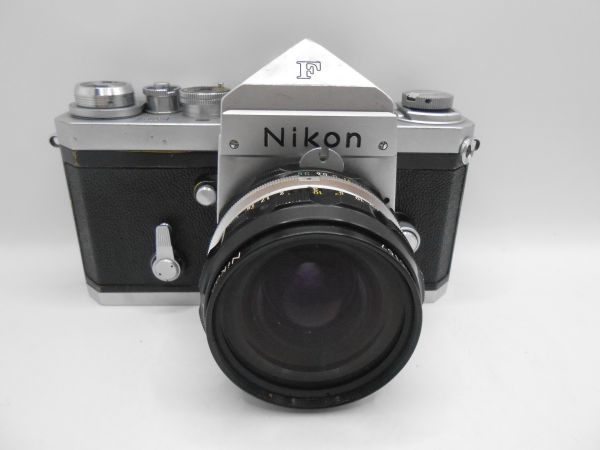 No.171 富士山マーク NIKON MF 1眼レフ フィルムカメラ Fーアイレベル シルバー ボディ NiKKORーH 28mm F135 ...