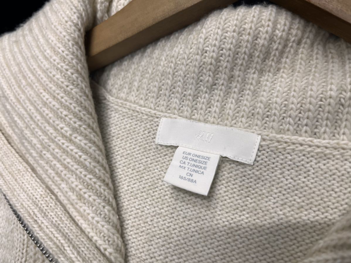 H&M エイチアンドエム CN 165/88A ウール混 ハーフジップ ニット ベスト/アイボリー(その他)｜売買されたオークション情報、yahooの商品情報をアーカイブ公開 - オークファン ...