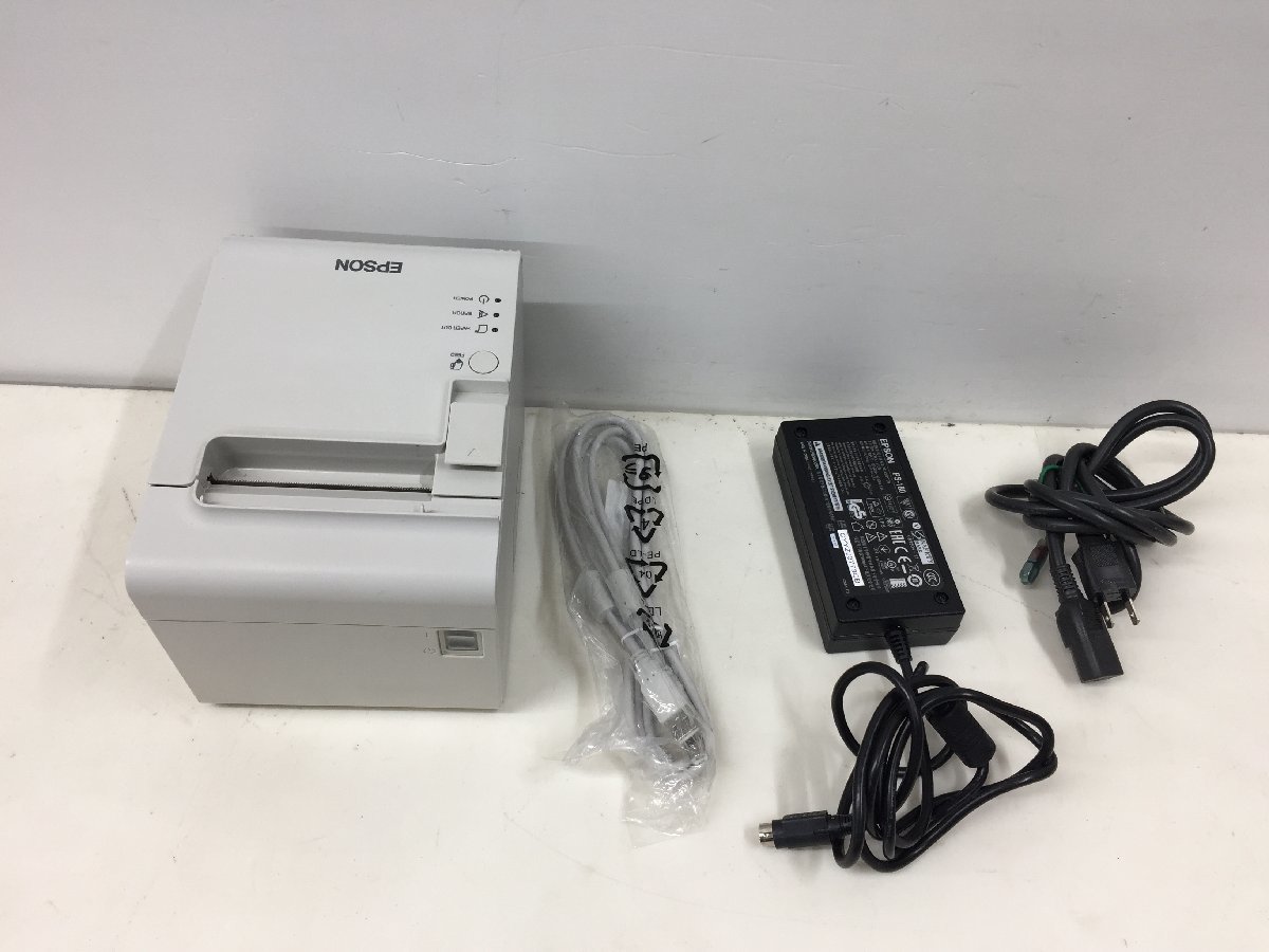 EPSON TM-L90 451 M313A サーマルレシートプリンタ 簡易チェック 印字確認 済み ACアダプター付 管2OF(レジスタ ...