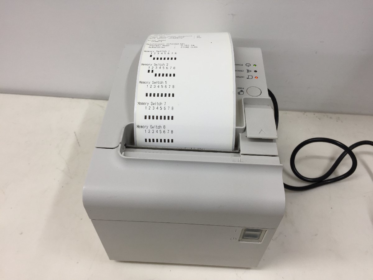 EPSON TM-L90 451 M313A サーマルレシートプリンタ 簡易チェック 印字確認 済み ACアダプター付 管2OF(レジスタ ...