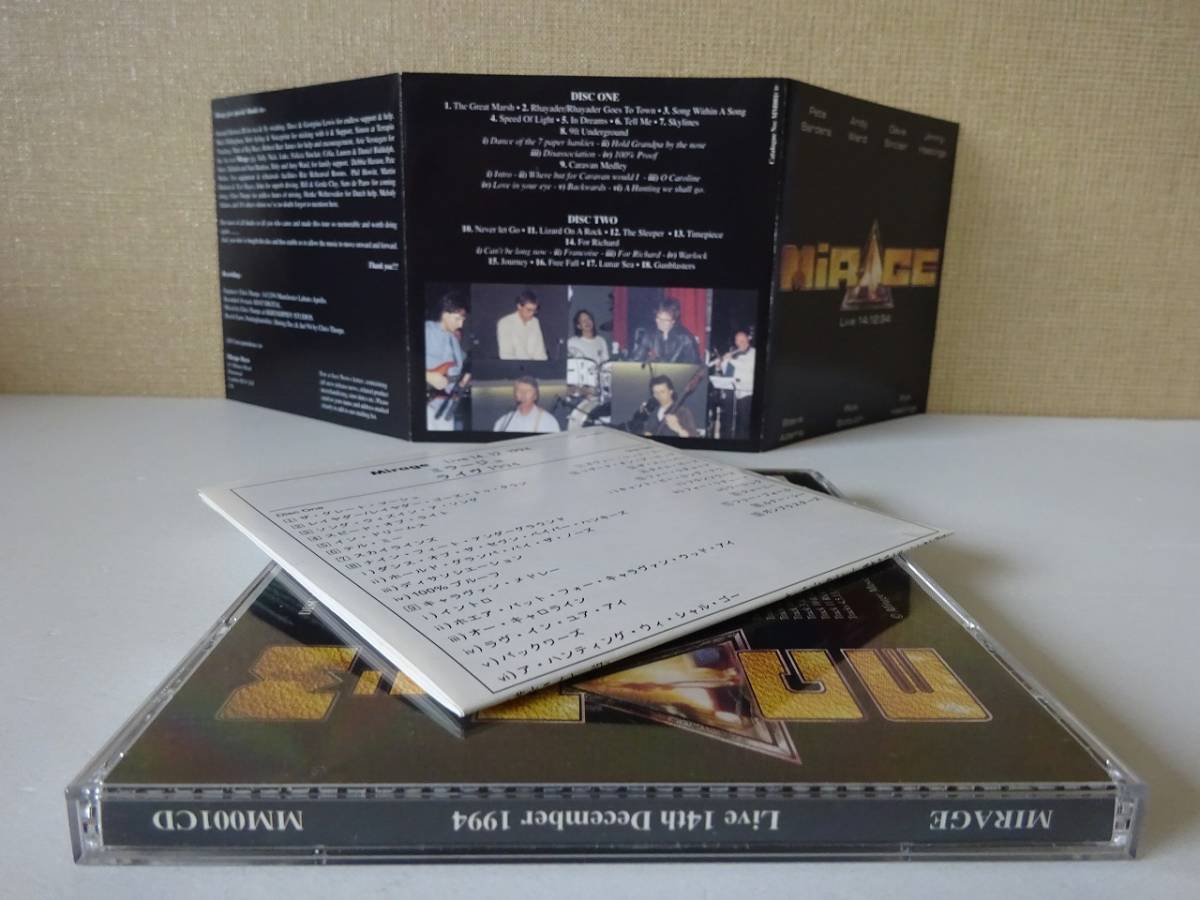 used 2CD / ミラージュ MIRAGE ライヴ 1994 / CARAVAN デイヴ シンクレア CAMEL ピート バーデンス HATFIELD & THE NORTH ライナー ...