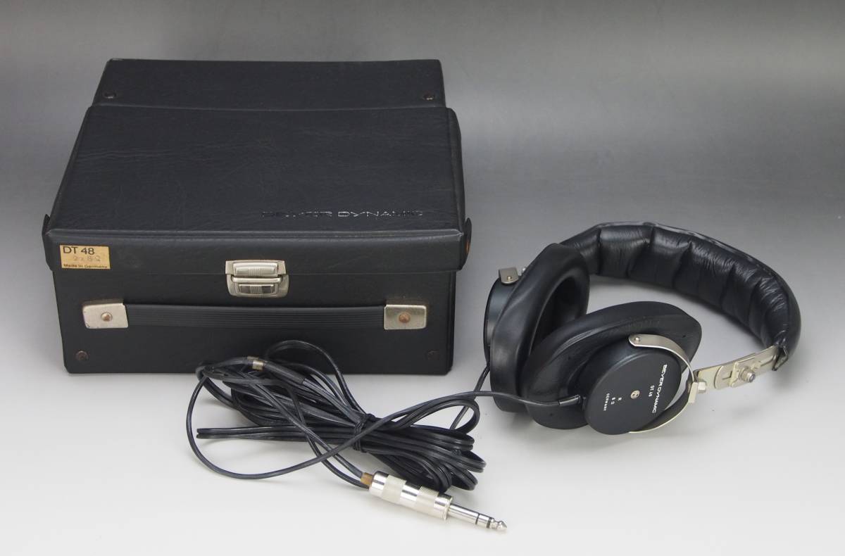 SG-771 BEYER DYNAMIC DT 48 ベイヤーダイナミック ヘッドフォン 2×8Ω ケース付 音出し確認済み 状態良好 プロ ...