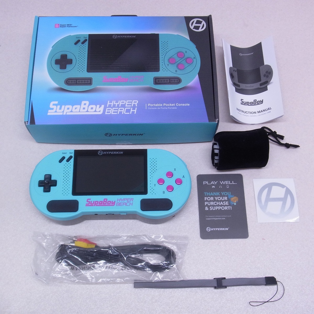 SFC スーパーファミコン スパボーイ ハイパービーチ SupaBoy 互換機 HYPERBEACH ハイパーキン HYPERKIN 箱説付 動確済 現状品 GM；VAF0175(本体 ...