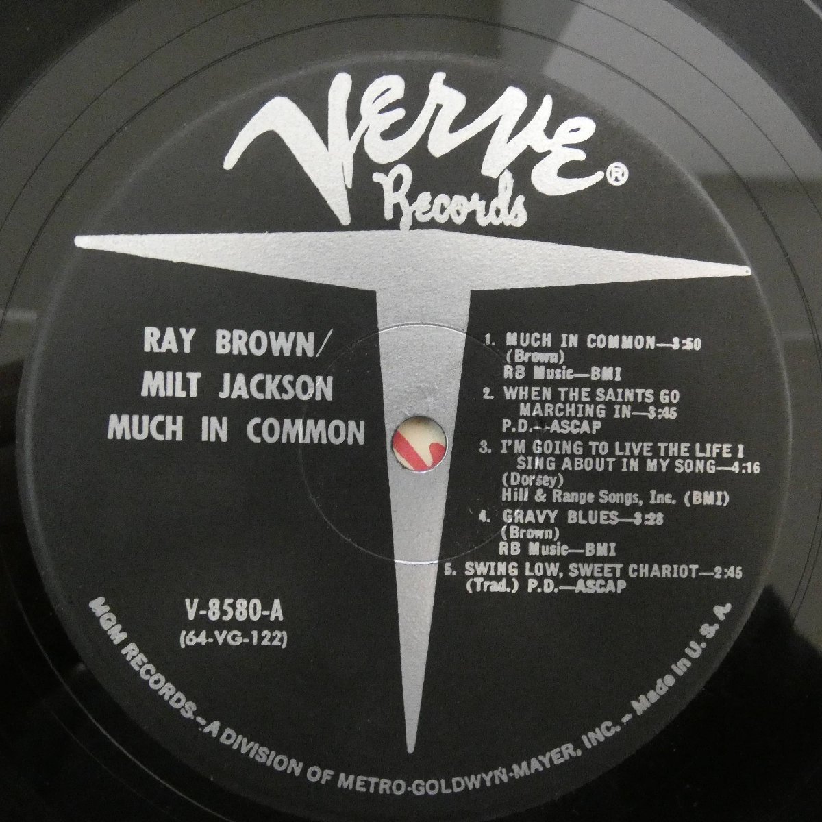 46004011; US盤/Verve/MONO/コーティングジャケ Ray Brown / Milt Jackson / Much In ...