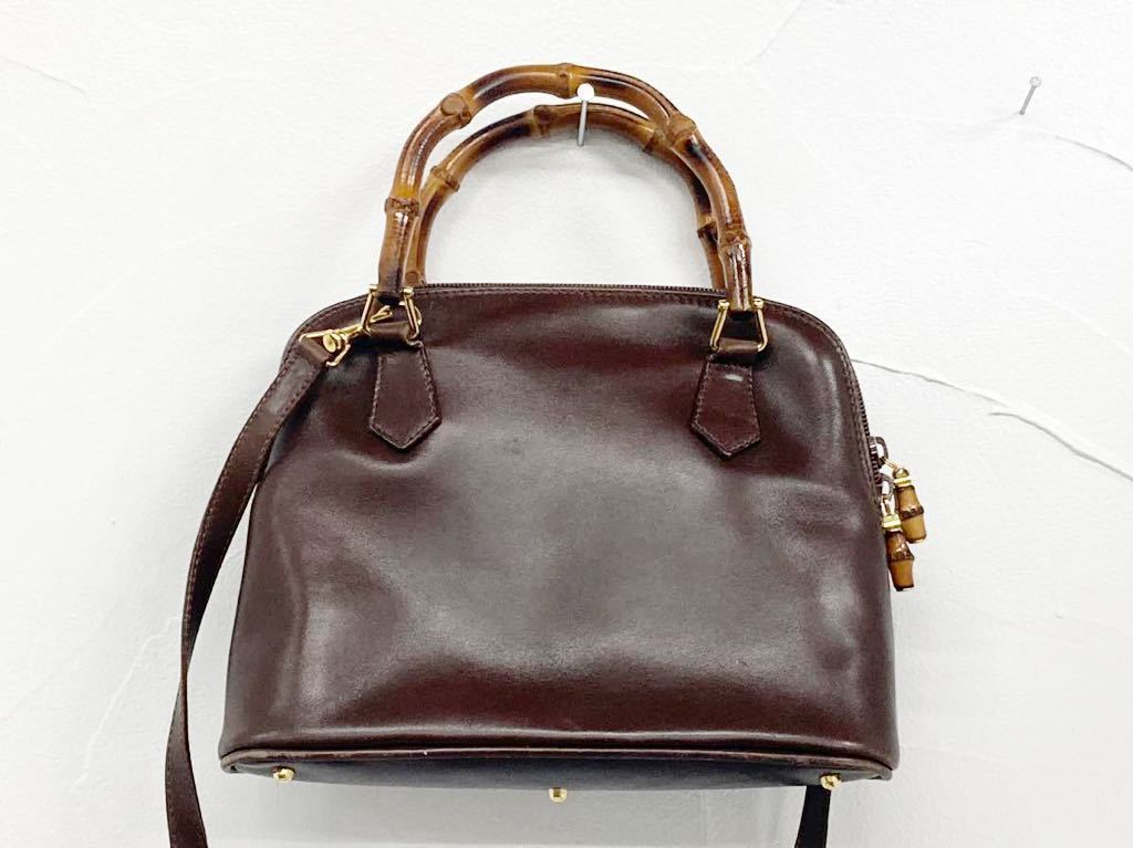 GUCCI グッチ 2wayバッグ バンブーライン ハンドバッグ ショルダーバッグ レザー ブラウン 000 2058 0290 0(バンブーライン)｜売買されたオークション情報、yahooの ...