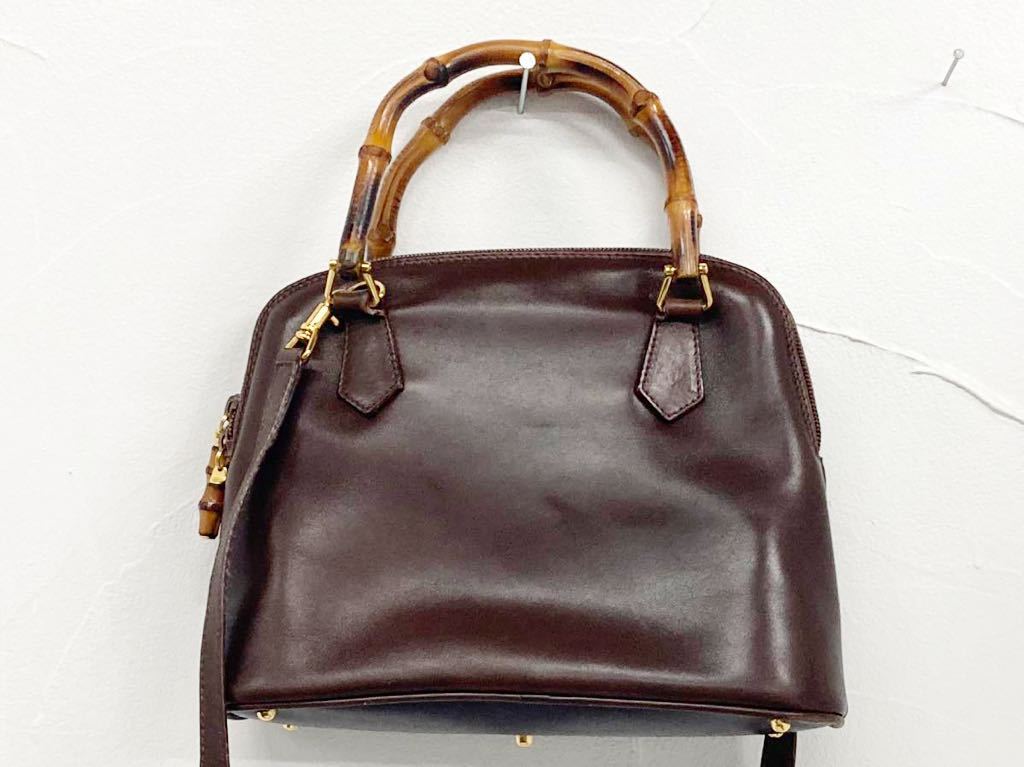 GUCCI グッチ 2wayバッグ バンブーライン ハンドバッグ ショルダーバッグ レザー ブラウン 000 2058 0290 0(バンブーライン)｜売買されたオークション情報、yahooの ...