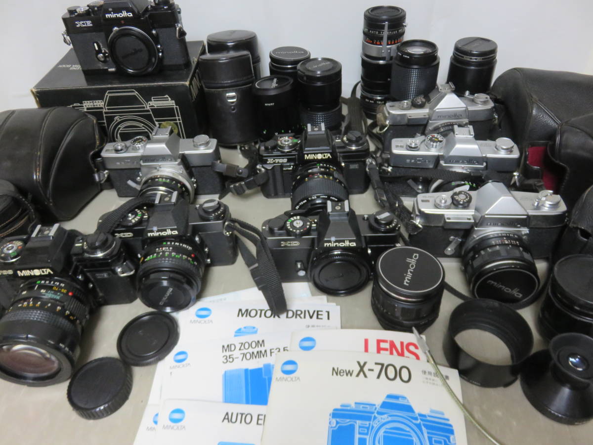 411 大量 カメラ ミノルタ SR-1 1.8 55/SRT101 1.7 50/XE/X-700/XD/ROKKOR 3.5 135/2 ...