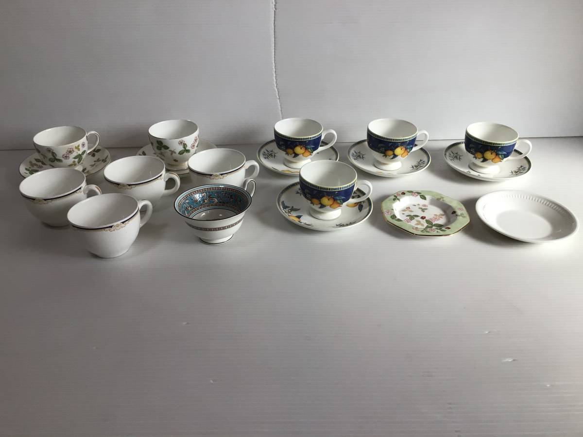 C645 まとめて WEDGWOOD/ウェッジウッド カップ＆ソーサー 小皿 METALLISED/CITRONS/WILD STRAWBERRY/COLOSSEUM/FLORENTINE ...