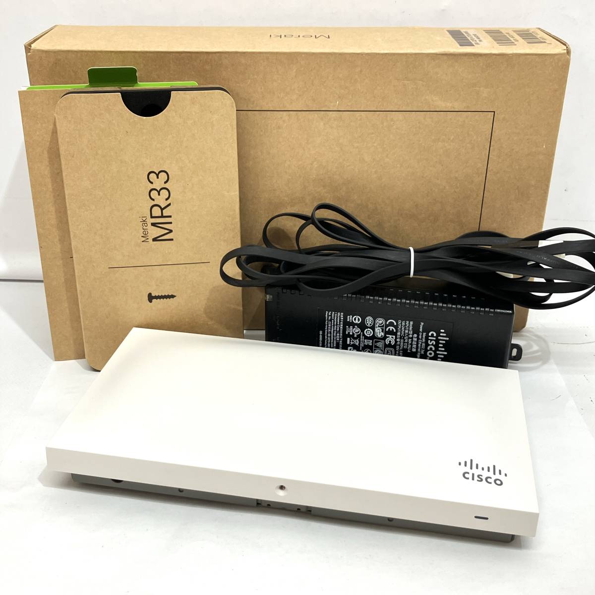 CISCO Meraki MR33 ワイヤレスLAN 屋内アクセスポイント MR33-HW クラウド管理型 インジェクタ付 MA-INJ-4 ...