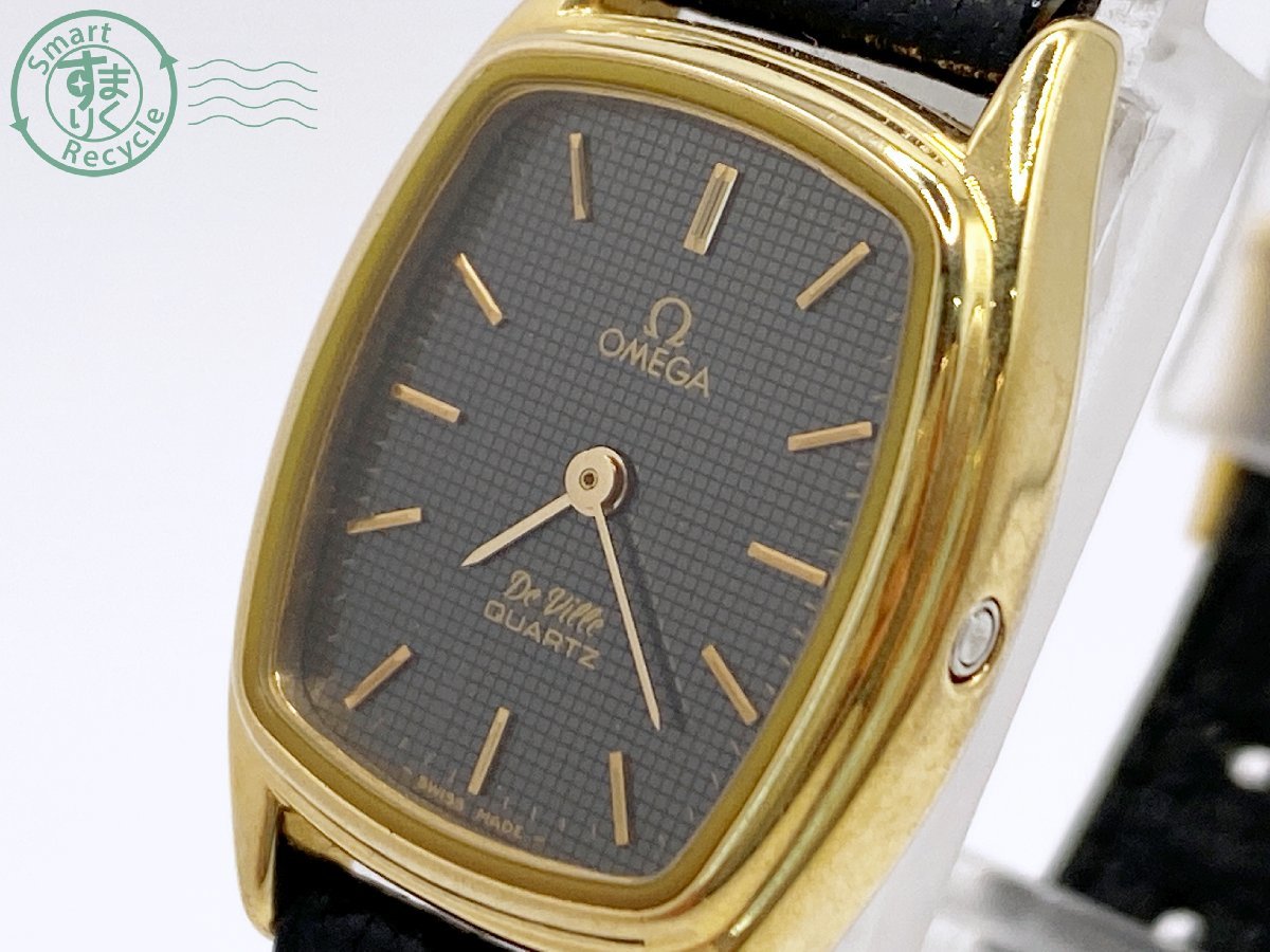 04210467 OMEGA オメガ De Ville デビル Red.595.0016 レディース 腕時計 QZ クォーツ ゴールド 黒文字 ...