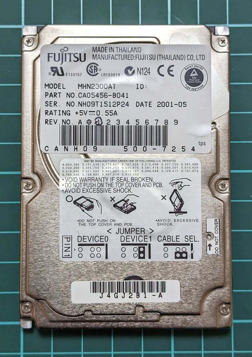 レア MHN2300AT Fujitsu 30GB 2.5インチ/Ultra ATA-100/4200rpm(80GB未満)｜売買された ...