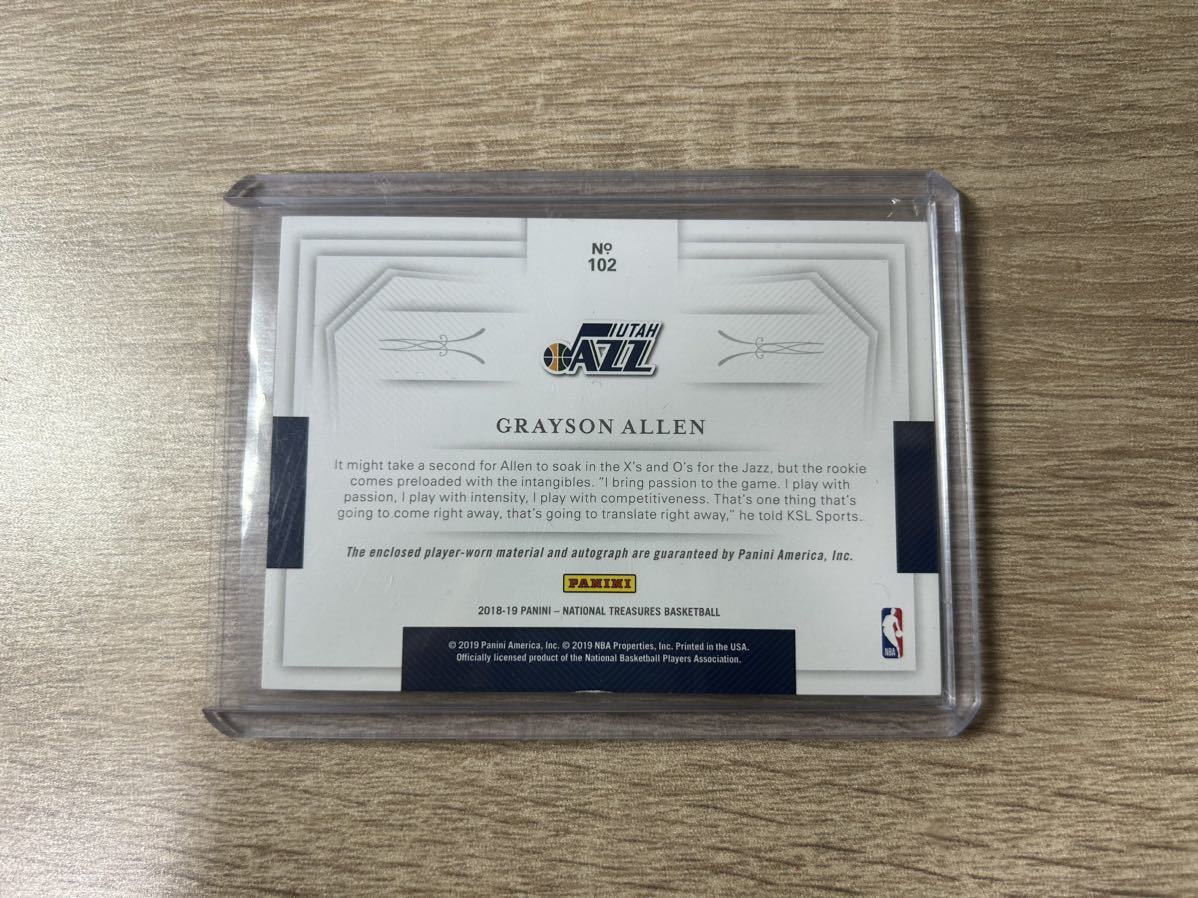 超 RC 2018-19 Panini National Treasures Rookie Patch Autograph Grayson ...