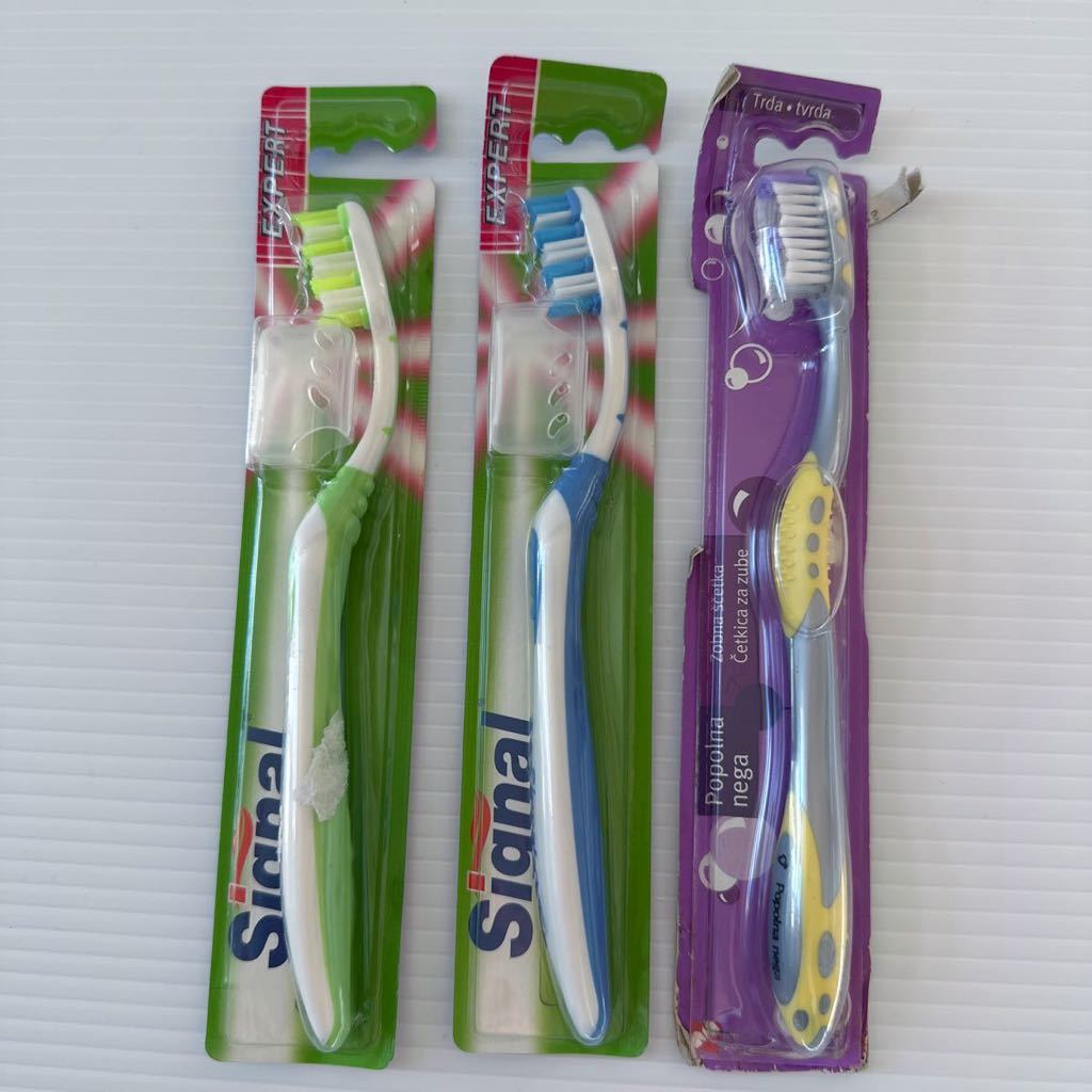 古い物 15年位前 ヨーロッパにて購入 歯ブラシ ユニリーバ unilever toothbrush SIGNAL コレクション ディスプレイ ...