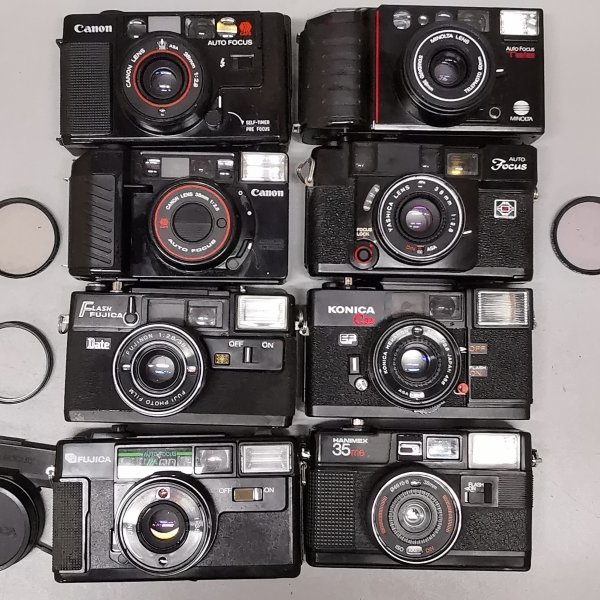 8点まとめ Canon AF35M Autoboy2 FUJICA Date Auto-7QD MINOLTA AF-Tele YASHICA ...