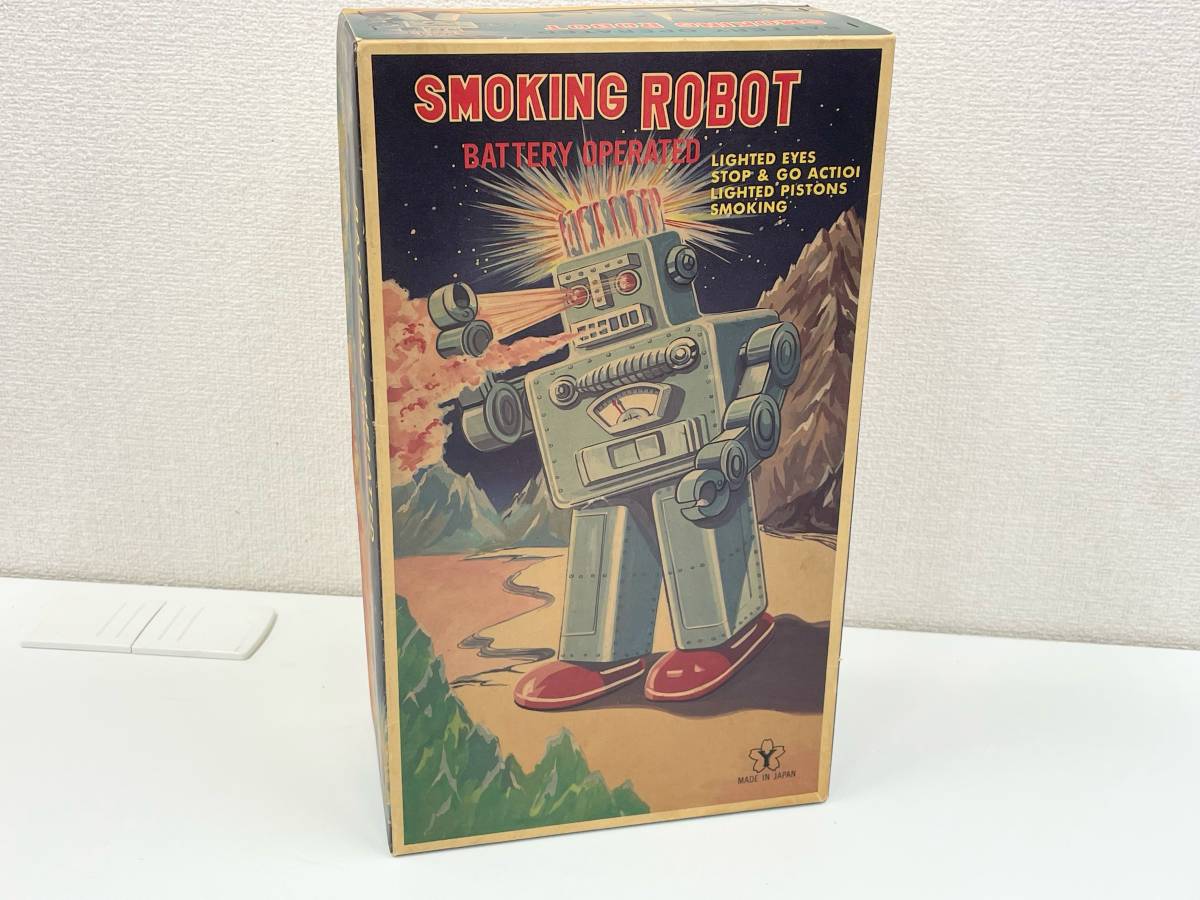K56597 SMOKING ROBOT BATTERY OPERATED ブリキ レトロ 現状品(ロボット)｜売買されたオークション情報 ...