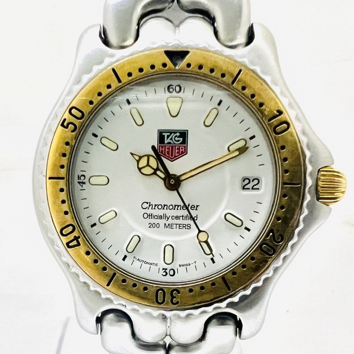 T831-O25-982 TAG HEUER タグホイヤー セル クロノメーター S87.206E デイト メンズ 腕時計 自動巻き 稼働 ④ ...