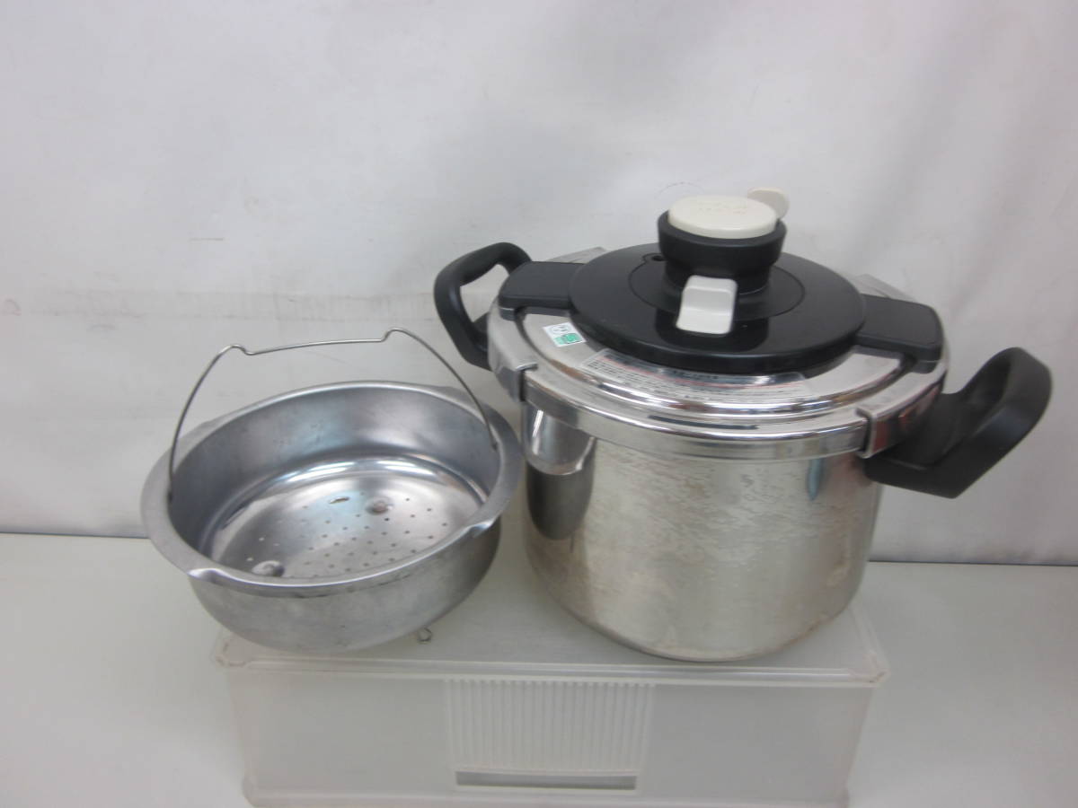 両手圧力鍋 ティファール T-fal/DIFFUSAL 6.0L IH対応 中カゴあり 箱 説明書なし 使用感現状品 80(圧力鍋)｜売買され ...