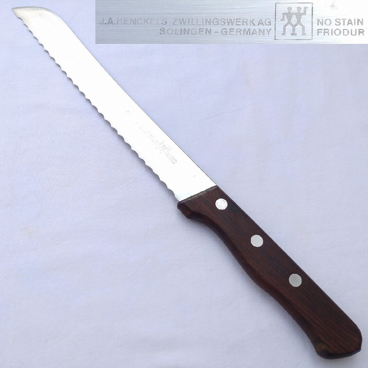 パン切り包丁 J.A.HENCKELS ZWILLINGSWERK AG SOLINGEN GERMANY NO STAIN FRIODUR ...
