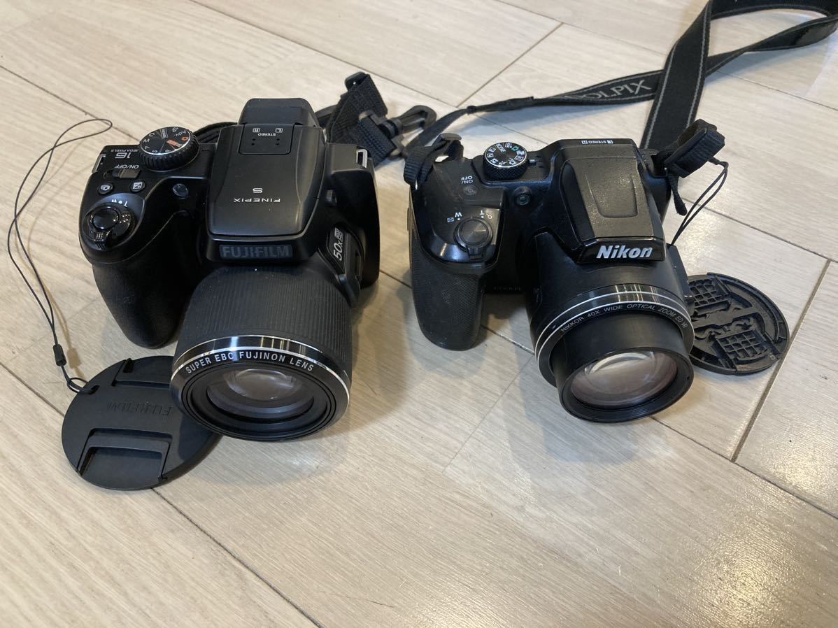 デジタル一眼レフカメラ 2点セット ジャンク品 FUJIFILM/NIKON FinePix S9200/COOLPIX B500 部品取り ...