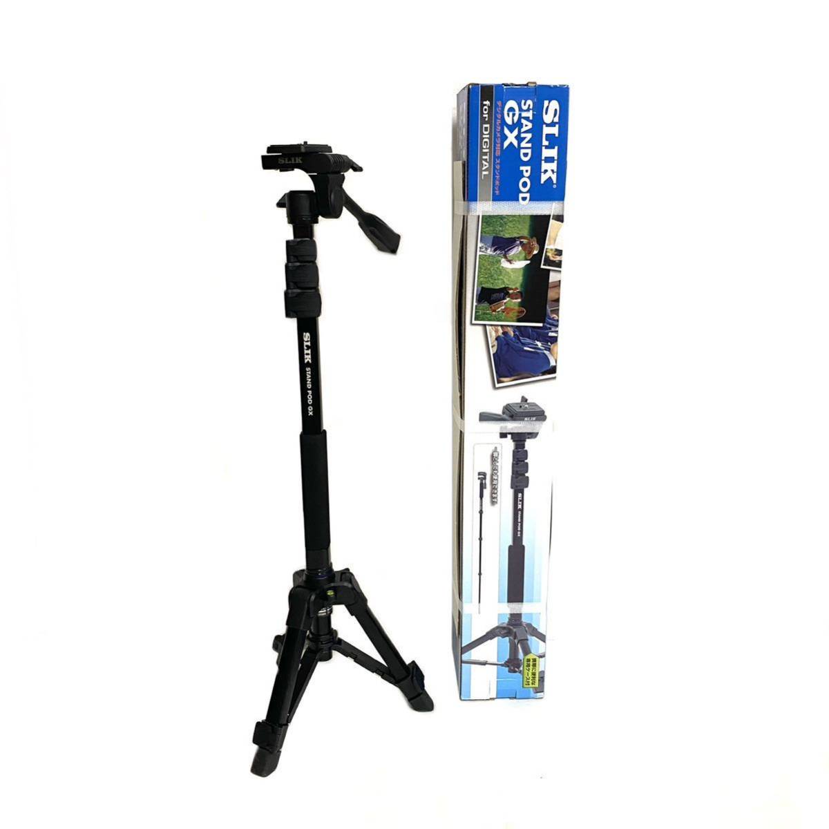 SLIK スリック 雲台 STAND POD GX カメラスタンド 三脚 一脚 スタンドポッド カメラアクセサリー デジタルカメラ対応(三脚 ...