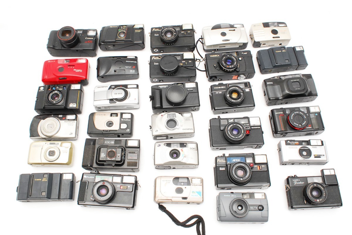 30個 まとめ売り OLYMPUS OZ 105 /OZ10 /FUJI HITE /CANON Autoboy 105 フィルムカメラ ...