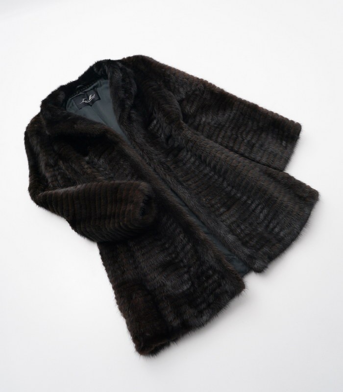 GN7693 Taiyo Mink/タイヨーミンク 最高級毛皮 マホガニーミンク MINK リアルファー ハーフコート/ファーコート ブラウン ...