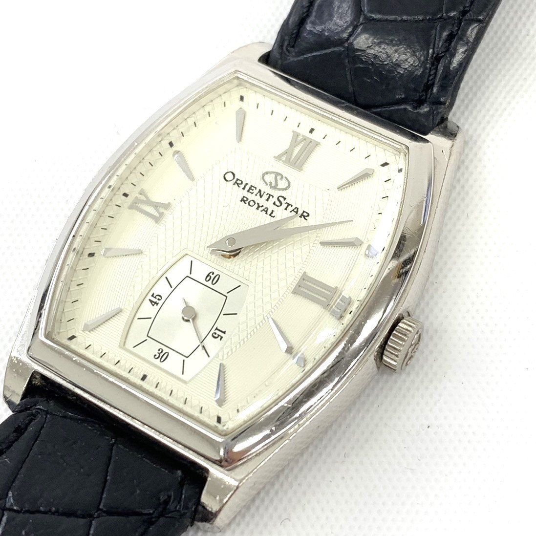 ORIENT STAR ROYAL オリエントスター ロイヤル 腕時計 手巻き トノー アナログ スモール セコンド ホワイト ブラック み ...