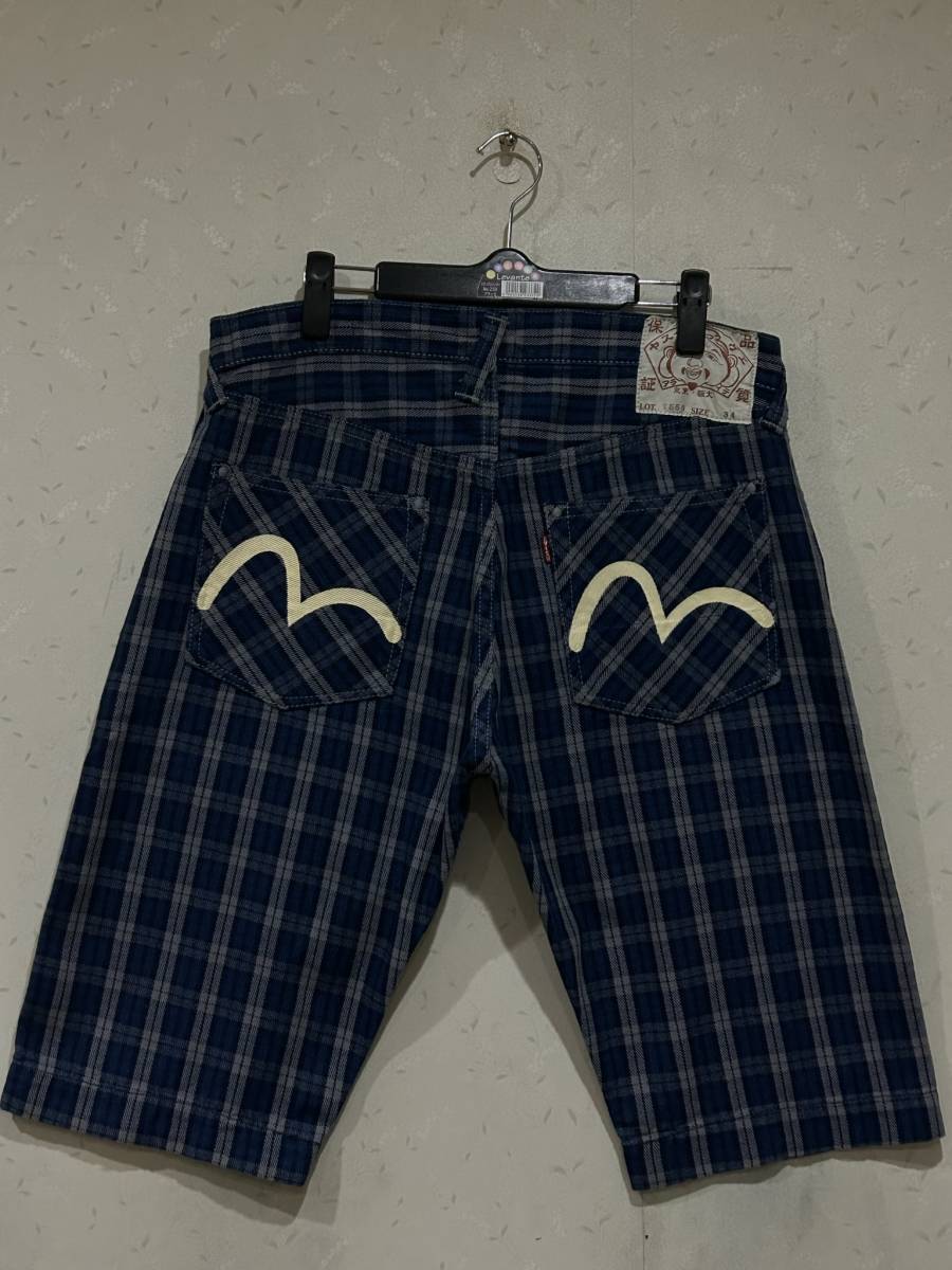EVISU エヴィス エビス LOT 7550 カモメペイント チェック ハーフ ショート デニムパンツ 日本製 34 BJBC.H(W34)｜売買されたオークション情報、yahooの商品情報 ...