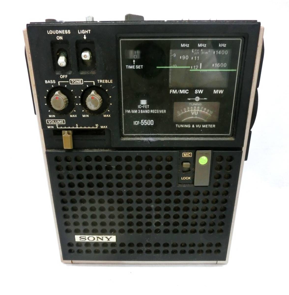 1000円スタート ラジオ SONY ソニー FM/AM 3BAND RECEIVER ICF-5500 通電確認済み ACアダプター欠品 6 ...