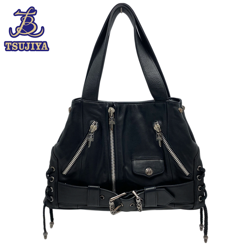 CHROME HEARTSクロムハーツ JJ DEAN LRG JJディーン レザー ラージ トートバッグ ブラック A 辻屋質店B2099 ...