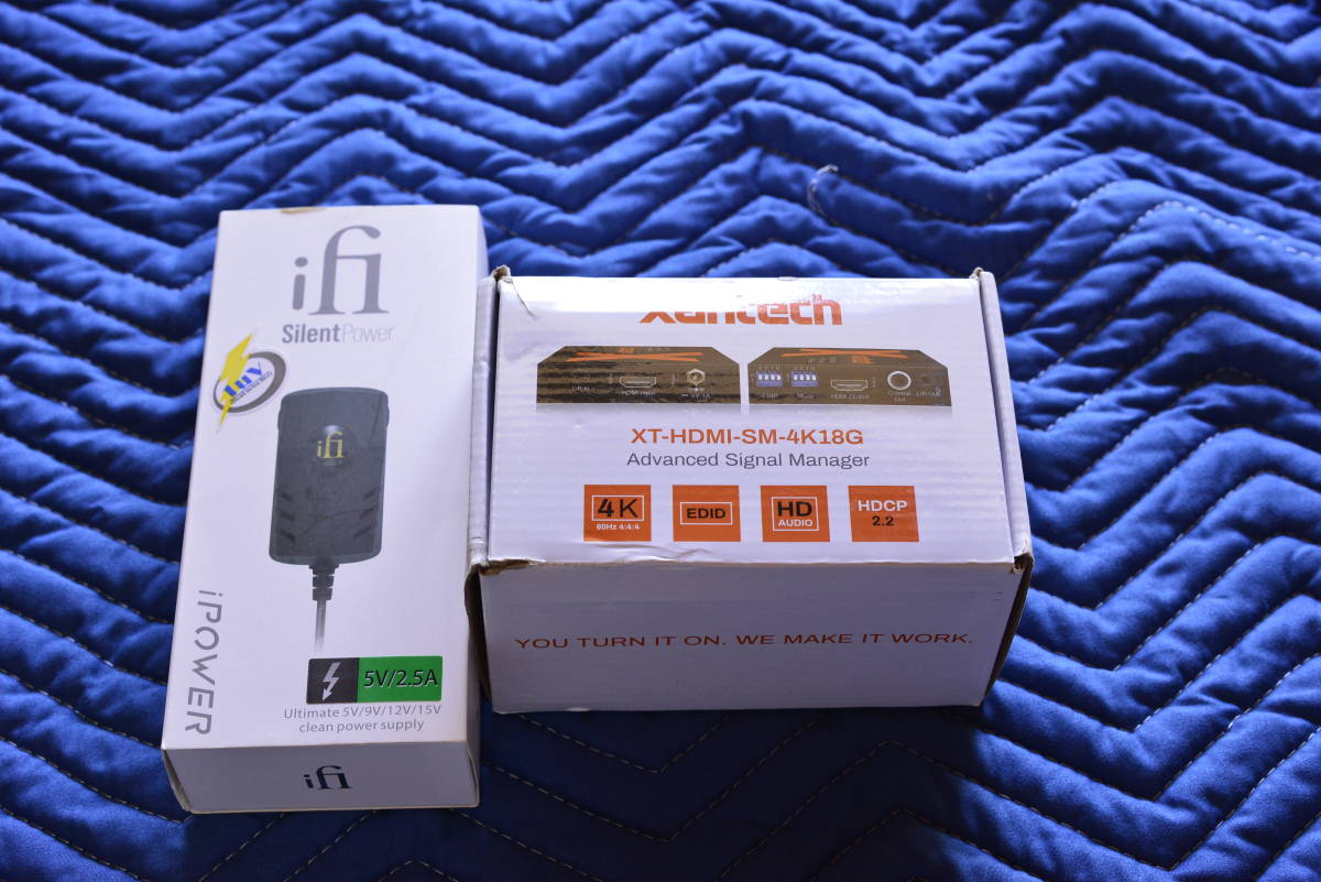 iFi-Audio iPower II 5V/2.5A AC アダプター＋Xantech ザンテック HDMI2.0b HDR対応 同軸 音声変換 EDID 5V 1A XT-HDMI-SM ...
