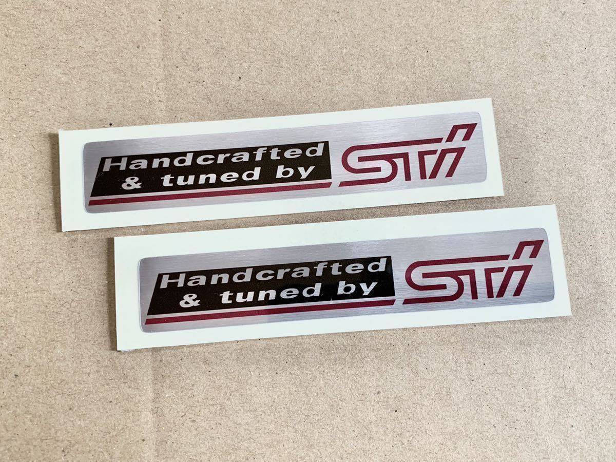 STiステッカー Handcrafted & tuned by STi 4枚 インプレッサ WRX レガシィ BRZ フォレスター他 高耐久 ...