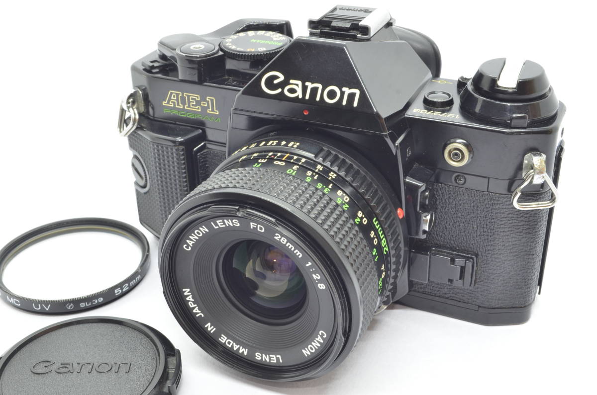 外観並級 Canon AE-1 PROGRAM ブラック LENS FD 28mm F2.8 #s1510(キヤノン)｜売買されたオークション ...