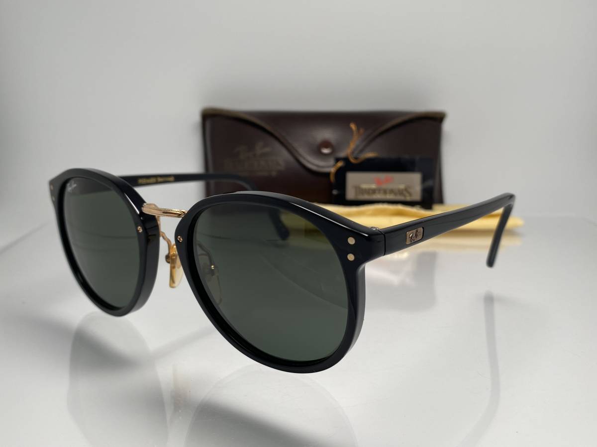 ケース/タグ付 B&L RAY-BANボシュロムレイバン PRUDENTIALプルデンシャル#13 黒ブラック×ゴールドgold/G-15 ...
