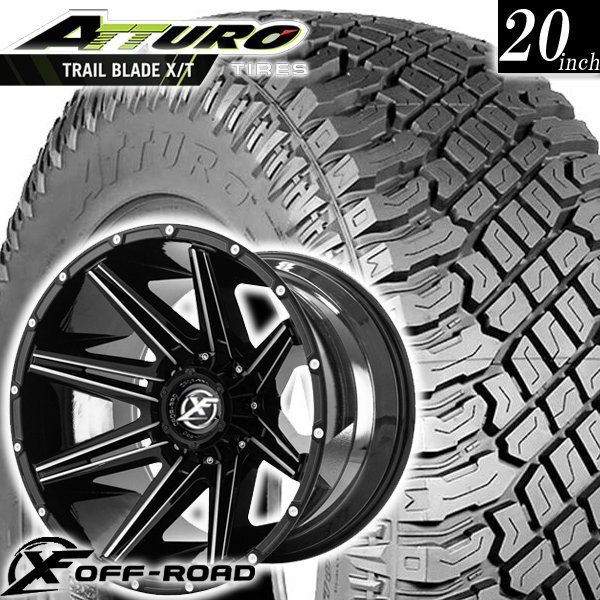 XF OFFROAD XF220 20x10j pcd139.7 pcd135 6穴 ATTURO XT 275/55R20 285 ...