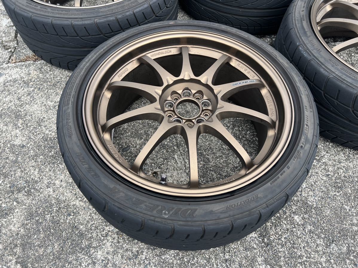 RAYS CE28 18インチ 8J +44 PCD100 5穴 DIREZZAタイヤ付き 86 GR86 BRZ ZN6 ZC6 レイズ ...