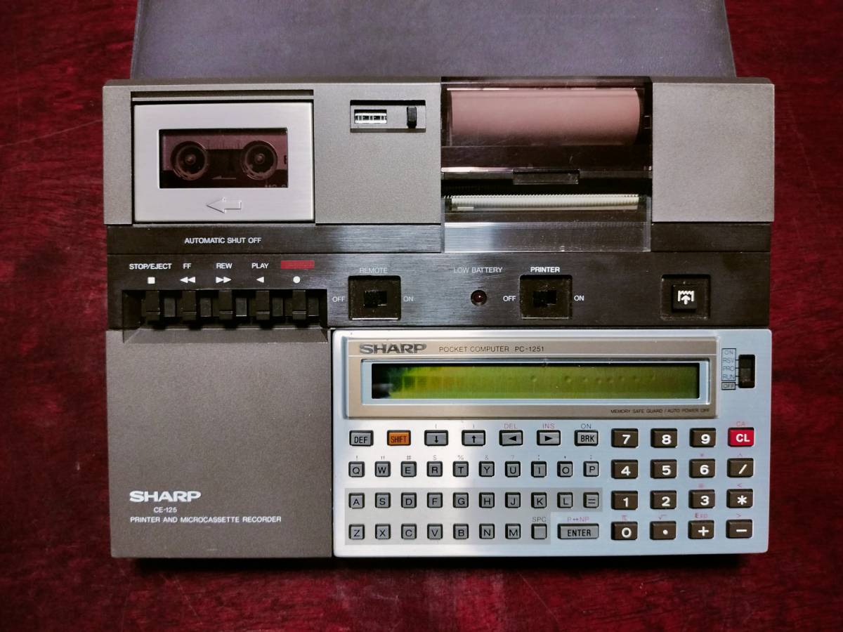 シャープ ボケットコンピュータ PC-1251 CE-125 取扱説明書付(ポケットコンピュータ)｜売買されたオークション情報、yahooの ...