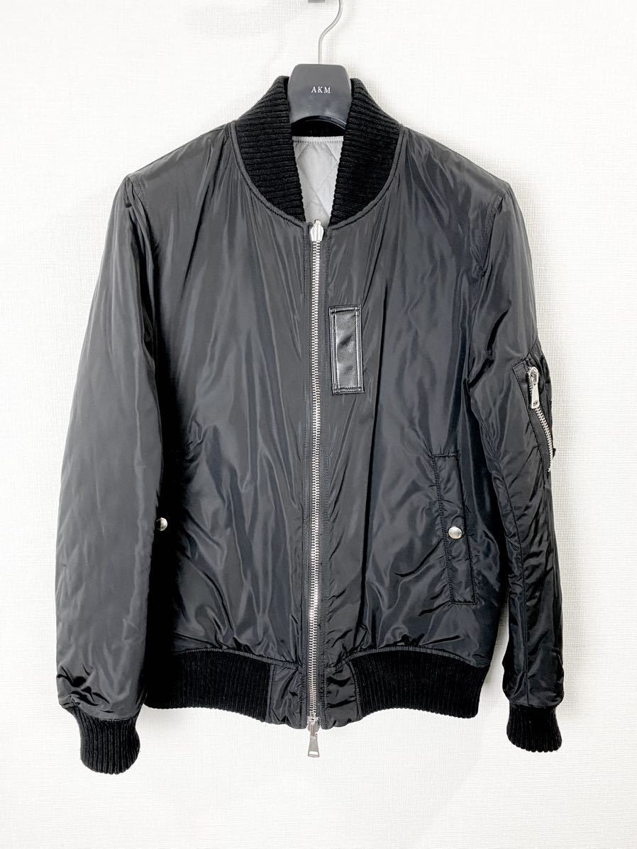 1 piu 1 uguale 3 reversible MA-1 size5 黒 /中綿 ダウン ブルゾン ジャケット jun hashimoto(ジャンパー、ブルゾン)｜売買された ...