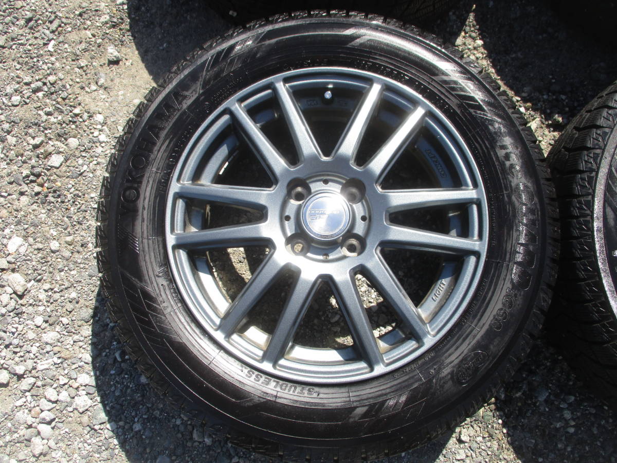 H595 2020年製タイヤ DEVOTION PERFORMANCE アルミホイール 4穴 PCD100 スタッドレスタイヤ 4本set YOKOHAMA ICE GUARD IG60 ...