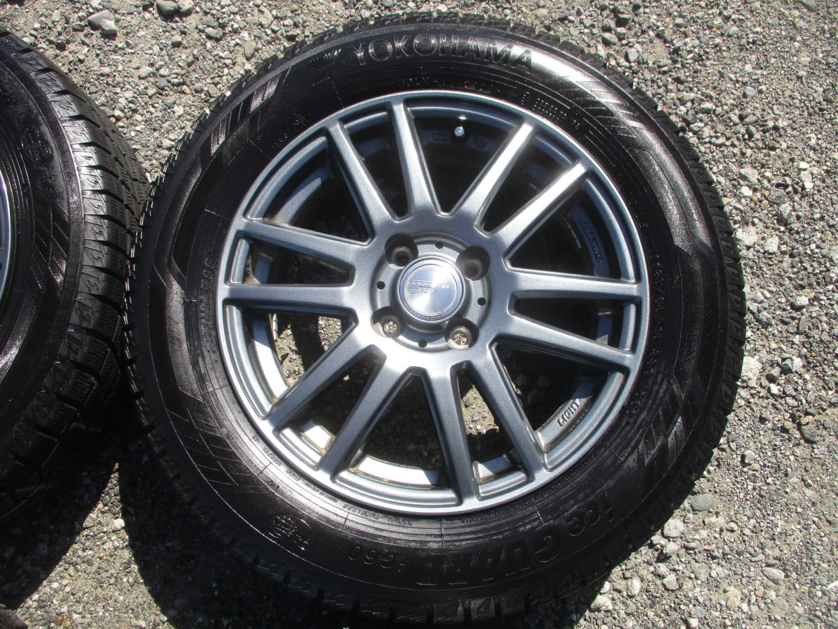 H595 2020年製タイヤ DEVOTION PERFORMANCE アルミホイール 4穴 PCD100 スタッドレスタイヤ 4本set YOKOHAMA ICE GUARD IG60 ...