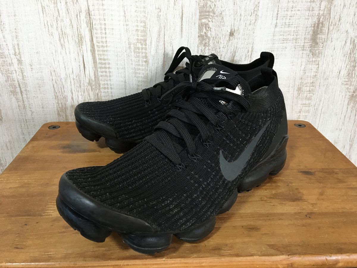 at132 NIKE AIR VAPORMAX FLYKNIT ナイキ エア ヴェイパーマックス フライニット 3 スニーカー 黒 28.5cm(28.5cm)｜売買されたオークション情報 ...