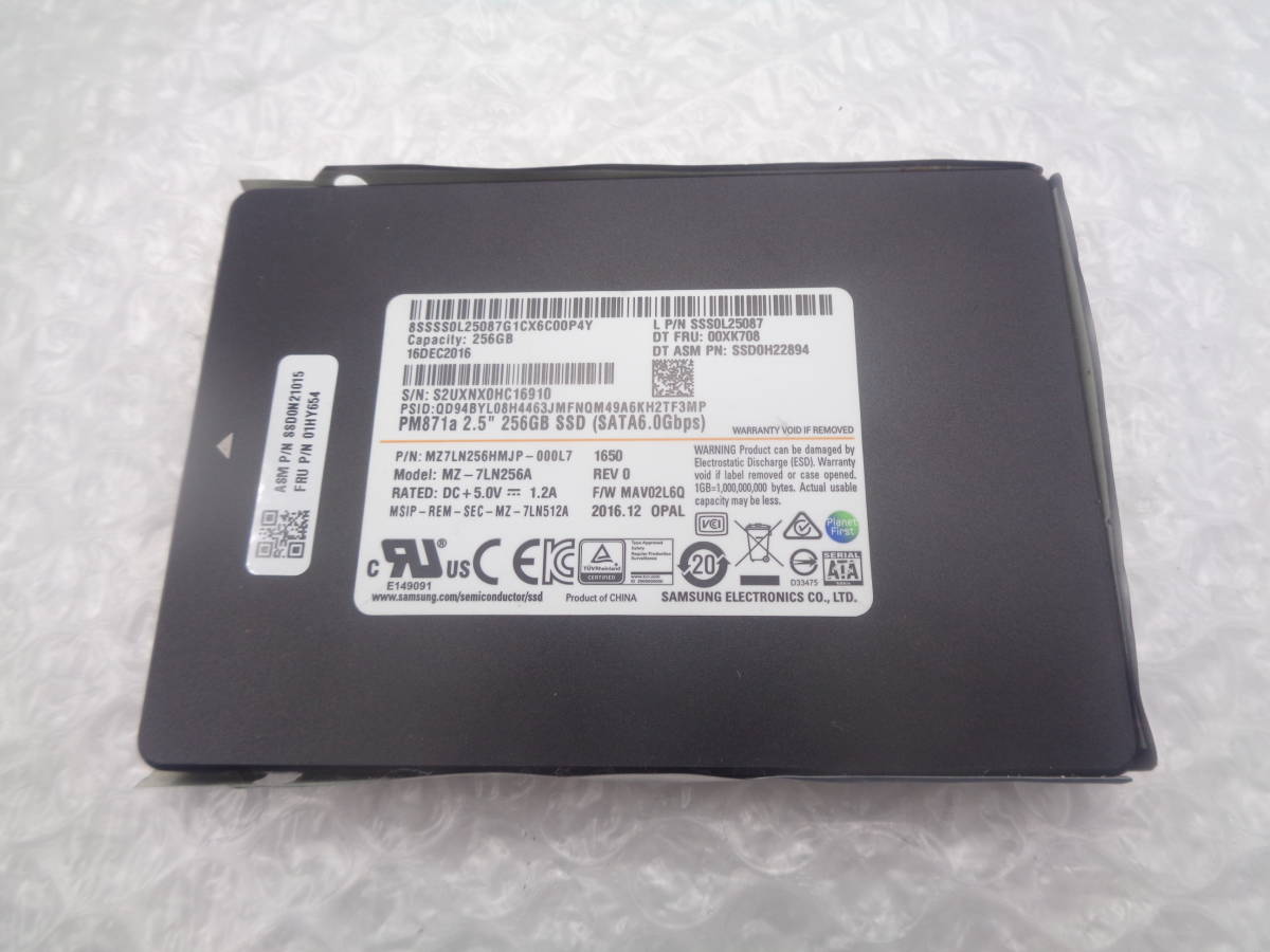 1円 SAMSUNG MZ-7LN256A 2.5インチ 256GB SSD SATA S135(256GB～)｜売買されたオークション情報 ...