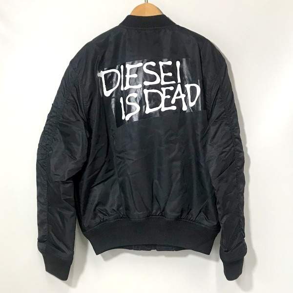 DIESEL MA-1 RN93243 CA25594 DIESEL IS DEAD Bomber Jacket カジュアル メンズ Lサイズ ...