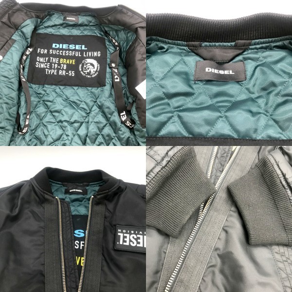 DIESEL MA-1 RN93243 CA25594 DIESEL IS DEAD Bomber Jacket カジュアル メンズ Lサイズ ...