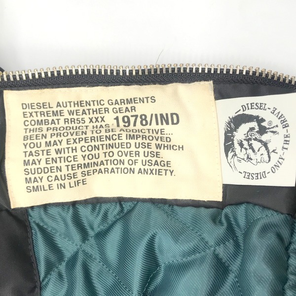 DIESEL MA-1 RN93243 CA25594 DIESEL IS DEAD Bomber Jacket カジュアル メンズ Lサイズ ...