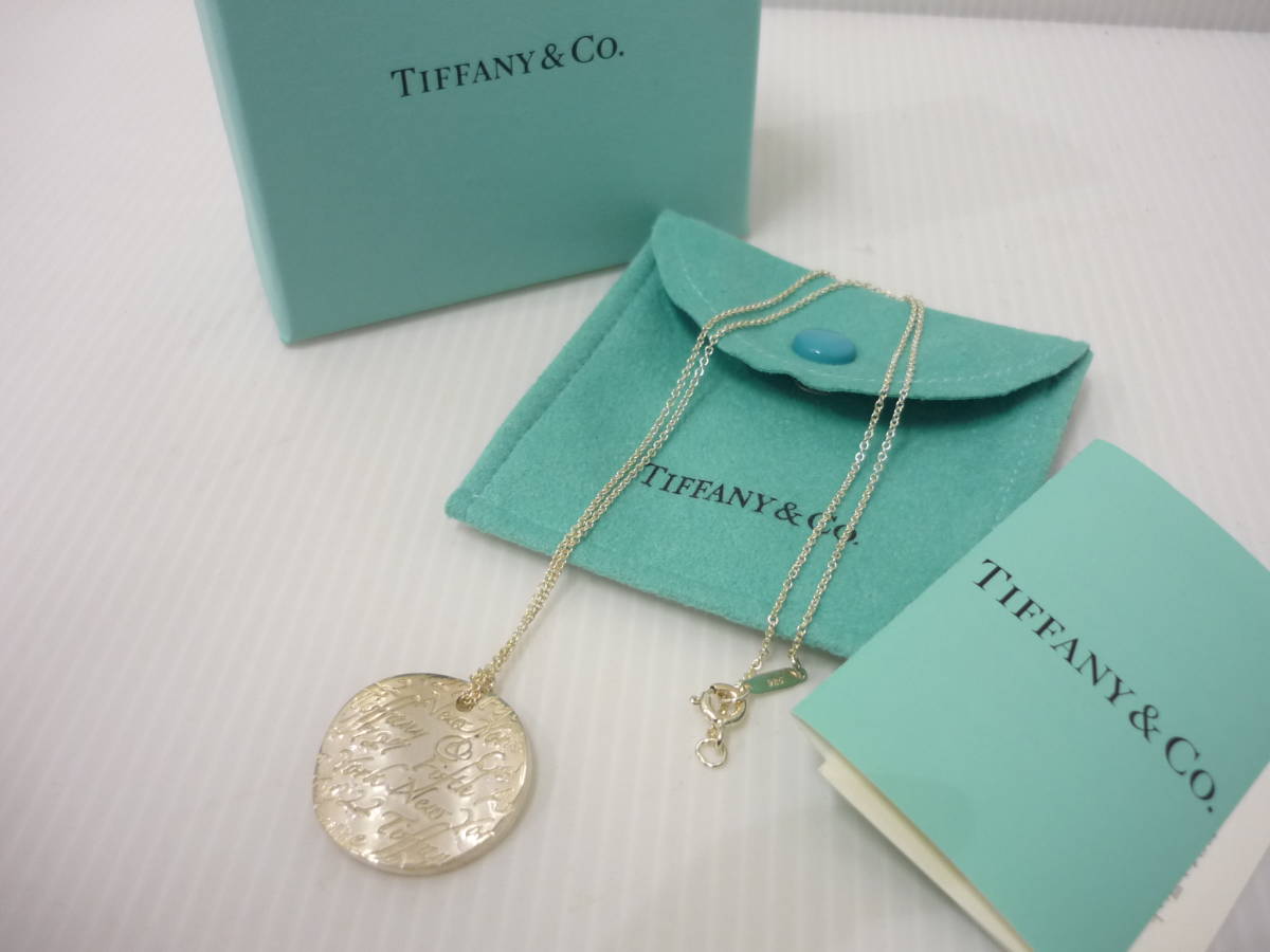 4026 TIFFANY&Co. ティファニー 925 メダル ネックレス ペンダント 布袋付 箱 9.3g(その他)｜売買されたオークション情報、yahooの商品情報をアーカイブ公開 ...