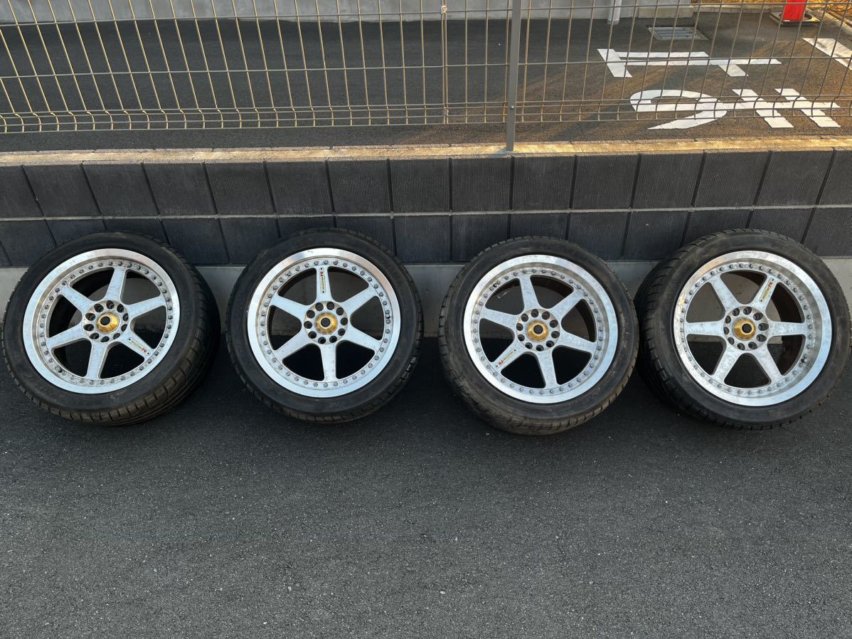 マナレイ MS-6 HYPER R 17インチ PCD114.3 9J off44mm 5穴 ハブ73mmが2本 10J off44mm 5穴 ハブ73mmが2本 計4本 MANARAY ...