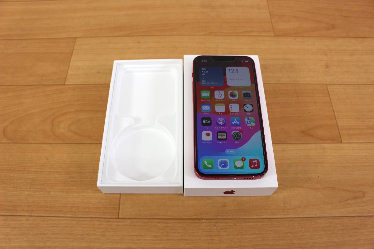 現状品 iPhone13 mini 128GB Red MLJG3J/A Apple SIMフリー版 簡易チェック 難あり リセット済 iOS17.1.2 箱付 傷み 2745484 ...