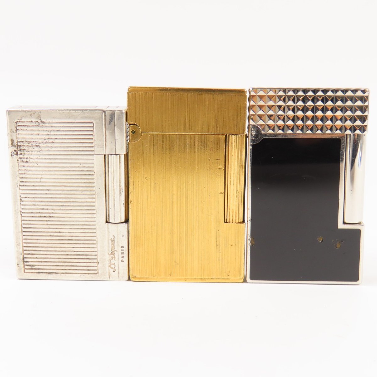 69142 1円スタート Dupont デュポン ライン2 ギャッツビー ガスライター 3点 セット タバコ 煙草 喫煙具 ジャンク ライター ...