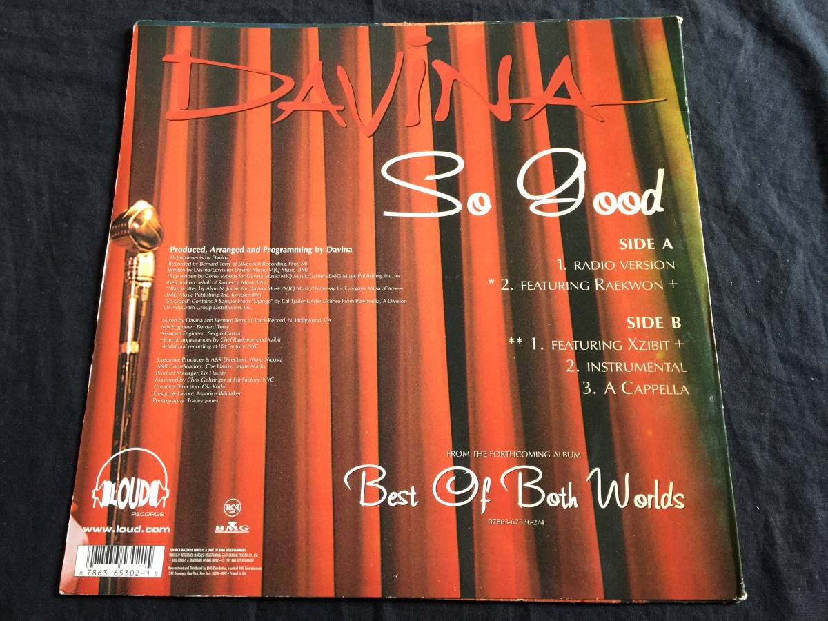 Davina / So Good 12EP Qsfb1 Loud Records 07863-65302-1 RCA Raekwon ...